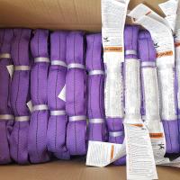China Twill Weave Purple Polyester Lifting Sling Tear Resistant Vertical 3000 LBS for sale