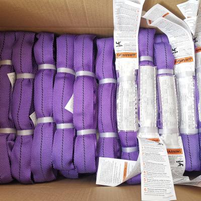 China Twill Weave Purple Polyester Lifting Sling Tear Resistant Vertical 3000 LBS for sale