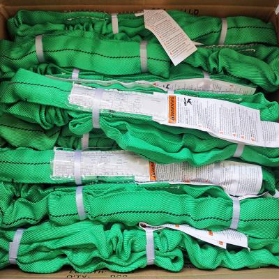 China Green Polyester Endless Round Sling Vertical 6000 LBS 5-1 DESIGN FACTOR for sale