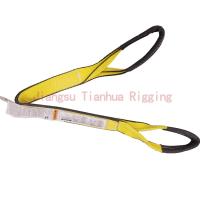China 9800 #/inch 2Ply Twisted Eyes polyester web sling have Black Edge treated on both sides/ carry, lift, tow or pull loads for sale