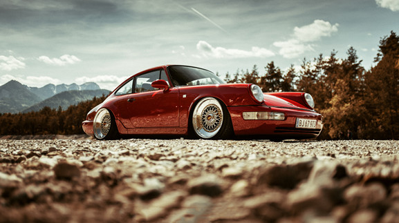 Red Porsche BBS wheels -brwheel slant lip 20 inch