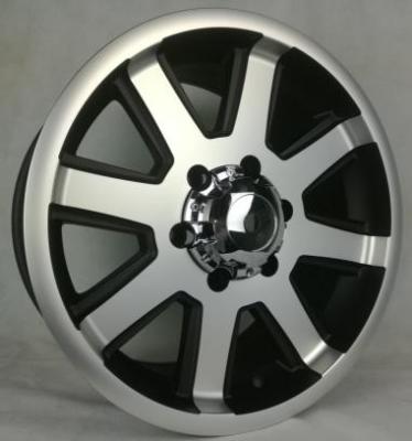 China 17 Inch 6 Lug Off Road Wheels Aftermarket 4x4 Aluminum Truck Rims Black with Machine Face for sale
