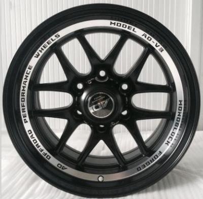 China 16 Inch Off Road Aluminum Wheels Aftermarket 4x4 Black Truck Rims for sale