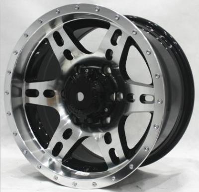 China 20 Inch Aluminum Truck Rims 4X4 Aftermarket Off Road Wheels Black Painted with Machined Face 5 Lug or 6 Lug for sale