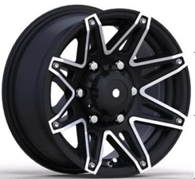 China 20 Inch Aluminum Truck Silver and Black Rims 4x4 Off Road Aftermarket Wheels 6 Lugs for sale