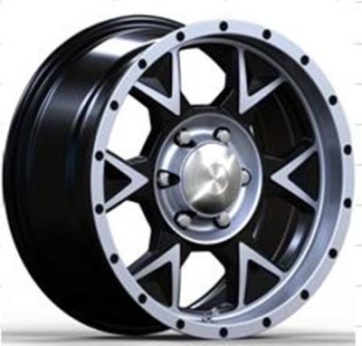 China 17 Inch Black Off Road Rims with Machined Face 4x4 Aftermarket Truck Wheels Made of Aluminum for sale
