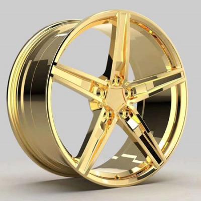 China BA50 Golden forged monoblock rims Custom BENZ Wheels 6061-T6 Aluminum for sale