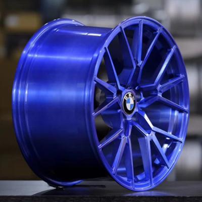 China BA51 Blue Forged Monoblock Rims Custom BMW Wheels 6061-T6 Aluminum for sale