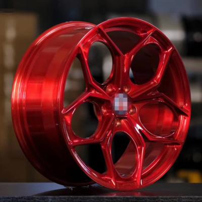China BA52 Red Forged Monoblock Rims Custom Benz BMW Audi Wheels 6061-T6 Aluminum for sale