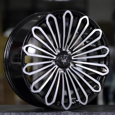 China BA73 Maserati Ghibli Levante Quattroporte Black Wheel Forged Monoblock Rim for sale