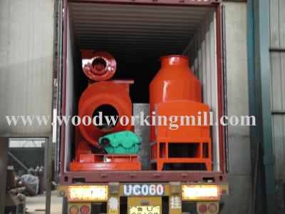 China Wood shaving dryer machine with 2 conveyors for shavings input and output for sale