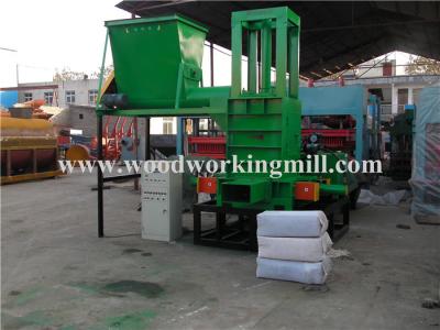 China Automatic working wood shaving press machine ,give you a block with 20kg/ bag for sale