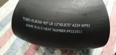 China Alloy Steel Pipe Fittings 45 Elbow A234 Grade WP91 12