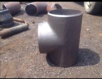 China Butt-Welding UNS S31803 Duplex Stainless Steel Reducing Tee Tube 4 X 2 ASME B16.9 for sale