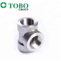 China Alloy Steel Forged Tee SS316/304 Pipe Fittings Manufacture in China Stainless Steel Threaded Socket weld Equal Tee for sale