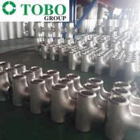China Sch10 - Sch180 12''*10'' S32550 Super Duplex Stainless Steel Reducing RED Tee Seamless Butt Weld Pipe Fitting for sale