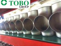 China Sch10 - Sch180 12''*10'' S32550 Super Duplex Stainless Steel Reducing RED Tee Seamless Butt Weld Pipe Fitting for sale