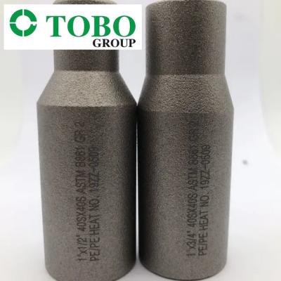 China Titanium Alloy Steel Pipe Fittings ASTM B363 Ti Gr7 2'' x 1'' SCH10S x SCH40S Titanium Alloy Swage Nipple for sale