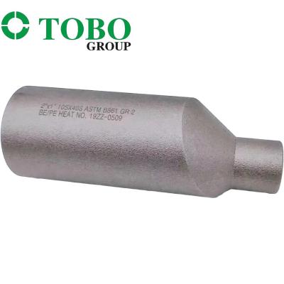 China Forged Pipe Fittings Titanium Alloy Steel ASTM B861 GR2 2'' x 1'' SCH10S x SCH40S Titanium Alloy Swage Nipple for sale
