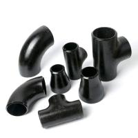 China Seamless ASTM A234 Alloy Steel Pipe Fittings Black Painting Elbows Tees Reducers Caps for sale