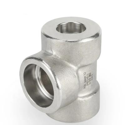 China ASME B16.11 NPS3 #3000 NPT-F Threaded Equal Tee SA-182 F304L / SA-403 WP304L for sale