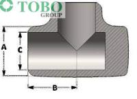 China Metal Steel Pipe Fittings Equal Tee DN 80 STD ASTM A335 WP5 Alloy Steel Standard Bevel Ends ASME B16.25 for sale