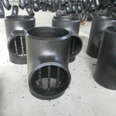 China Factory Price Nickel Alloy Barred Tee black painting Welding Equal Tee 4 Inch Sch40 for sale