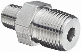 China 304 Stainless Steel Alloy Compression Pipe Thread Fittings Forged Oem Close Nipple for sale