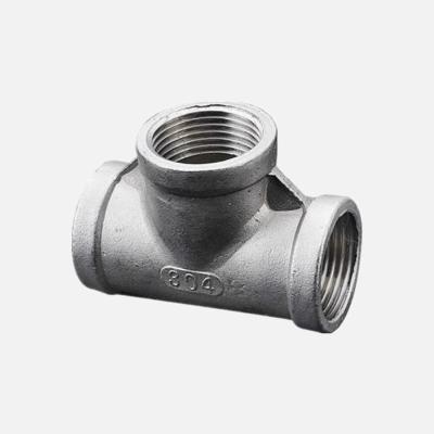 China Duplex Stainless Steel Pipe Fittings Threaded Straight Tee A182 F51 ASME B16.11 for sale