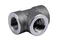 China Duplex Stainless Steel Pipe Fittings Threaded Straight Tee A182 F51 ASME B16.11 for sale