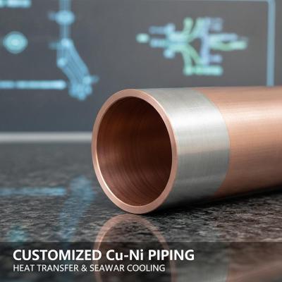 China Customized Wall Thickness Copper Nickel Pipe for Heat Transfer Systems and Seawater Cooling Applications for sale