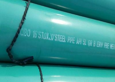 China 20 INCH X 11.91MM Green Coated Gas Pipe Hot Galvanized / 3LPE Surface Treatment for sale
