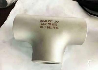 China Super Duplex Stainless Steel Fittings 904L UNS N80904 Silver Tee ANSI B16.9 for sale