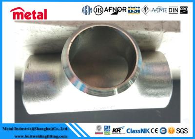 China Butt Welding Fittings Seamless Nickel Alloy 825 Equal Tee ASME B 16.9 for sale