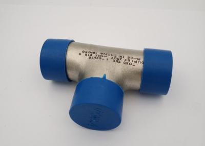 China Customized Size ASTM A812 Butt  Welding Pipe Fittings UNS S31803  S32750 S32760 Pipe Seamless Equal Tee Super Duplex for sale