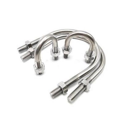 China Alloy Steel gr2 gr5Titanium 1.5 Stud U Bolt M6 M10 M12 M16 with Washer and Nuts for sale