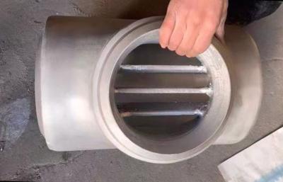 China ASTM B16.9 A403 WP316L 6'' X 4'' Sch40 Stainless Steel Pipe Barred Tee for sale