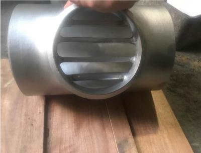 China ASTM B16.9 Duples Stainless Steel Pipe Barred Tee UNS S31803 / 2205 6'' X 6'' SCH80 for sale