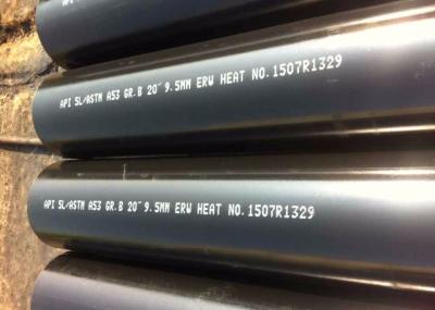 China Black Painting ASTM A106 ASME SA53 Large Diameter Welded Pipe for sale