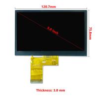 China 5.0 Inch Industrial TFT LCD Display 500 Nits High Brightness RGB 480x272 for sale