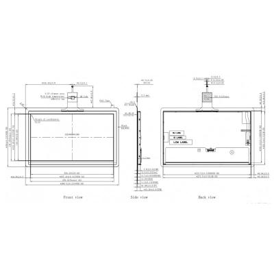 China 11.6 Inch Projected Capacitive Touch Screen IIC Interface 289.5x184mm Industrial TFT Panel for sale