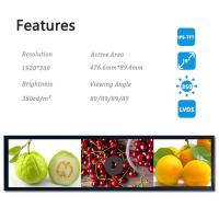 China 19 Inch IPS Bar Type TFT Display 1920x360 Resolution Wide Viewing Angle 350 cd/m² for sale