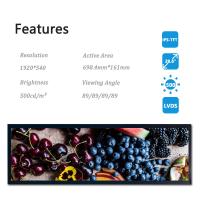 China 28.6 Inch IPS Bar Type Lcd Display With 500 Nits Luminance for sale