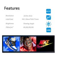China 38.5 Inch TFT LCD Screen Bar Type With LVDS Interaface Outdoor High Brightness for sale