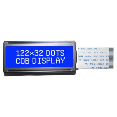 China 2.5 Inch Monochrome LCD Module Negative STN Cob 122*32 Dots Chip 18 Pin for sale