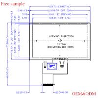 China 40 Pin 800x480 Industrial Touch Screen Display 5 Inch LCD Touch Panel for sale