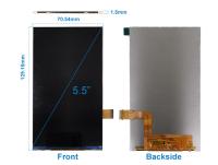 China 5.5 Inch FHD IPS TFT Resistive Touch Screen Full View Angle 1080P MIPI Interface for sale