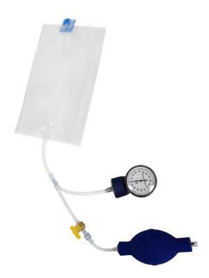 China Medical Grade 500ml Pressure Infusor Bag with Pressure Gauge for IV Fluid Management for sale
