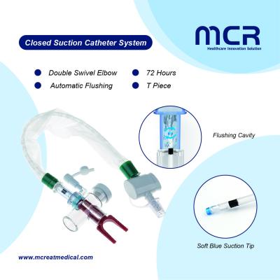 China Closed Suction Catheter System 72H MDI Port Turbo Flushing 10Fr-16Fr CE ISO13485 FDA for sale