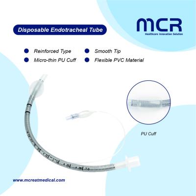 China Medical Manufacturer Reinforced Disposable Endotracheal Tube DEHP Free 3.0mm to 10.0mm for sale